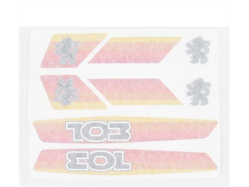 Sticker Set 8-Delig Oranje Peugeot 103 - BromfietsShop.nl